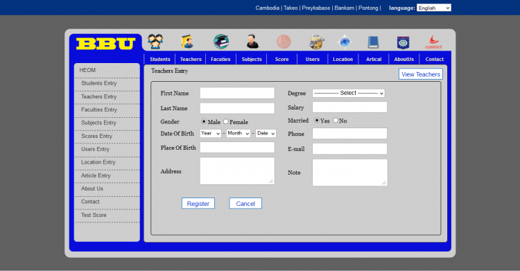 School Management System | SourceCodester